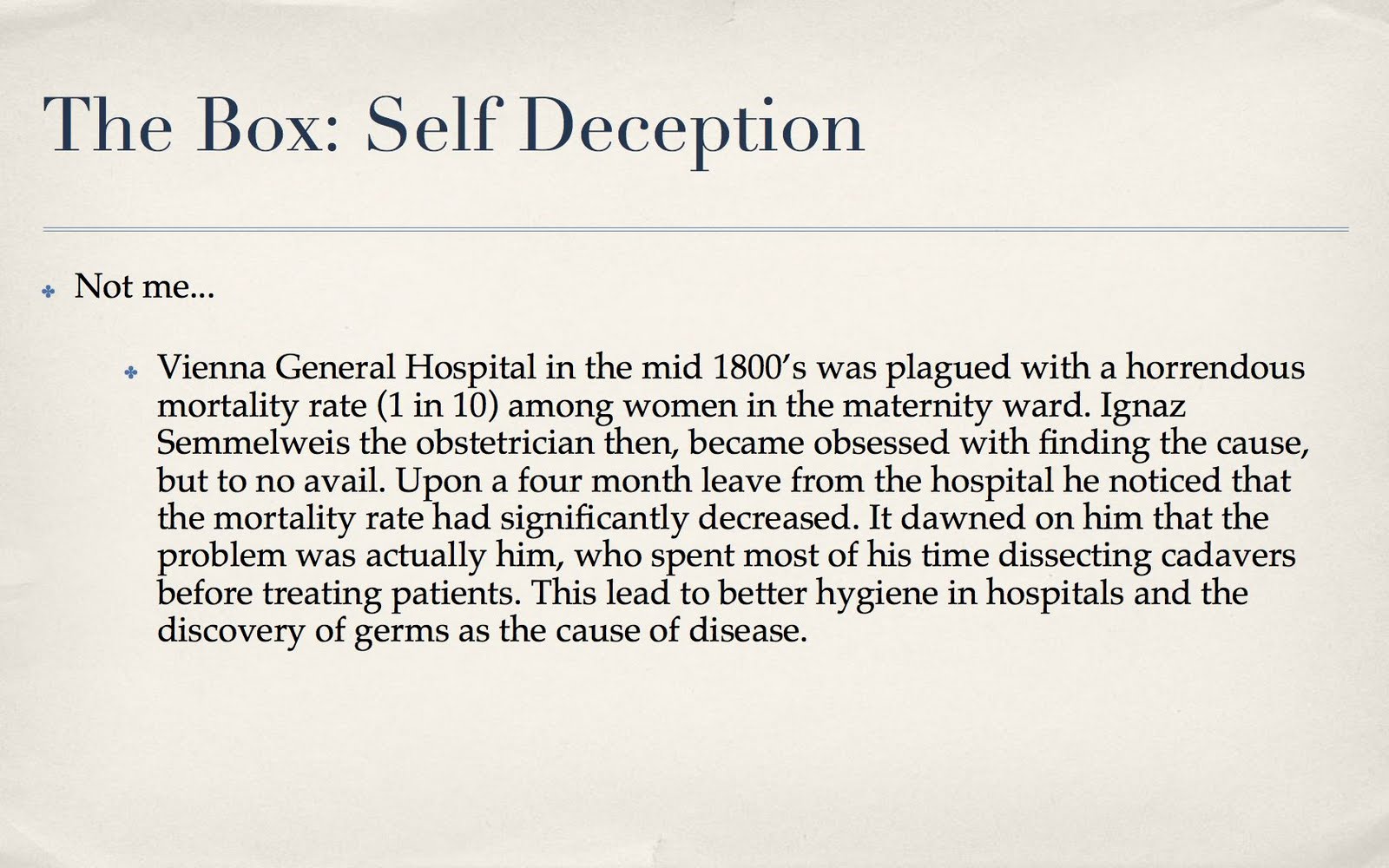 Skyes The Limit: Leadership & Self Deception Power Point