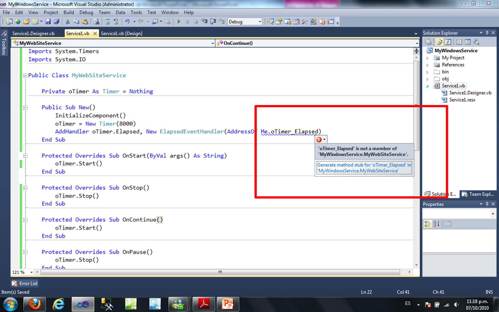 Todo en Visual Basic.Net: Creando un servicio windows...