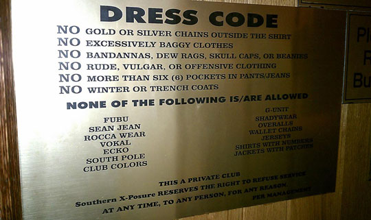 News and Hairstyles: dress code sign