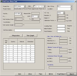Information System: Field Inspection Vane Test (Soil & Geotechnical ...