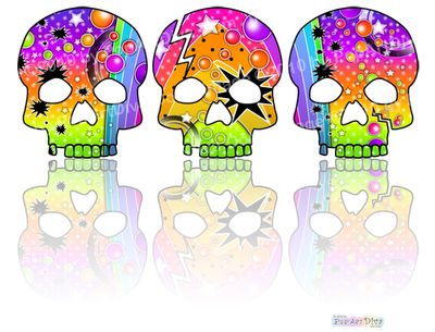 POP ART DIVA LAND: SKULL POP ART - Sugar Skulls as Art