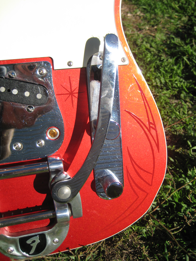 Just finished pinstriping Mike Butler's custom Telecaster