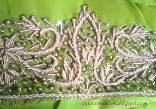 AMINA CREATIONS: EMBROIDERY DESIGNS USING PURNI