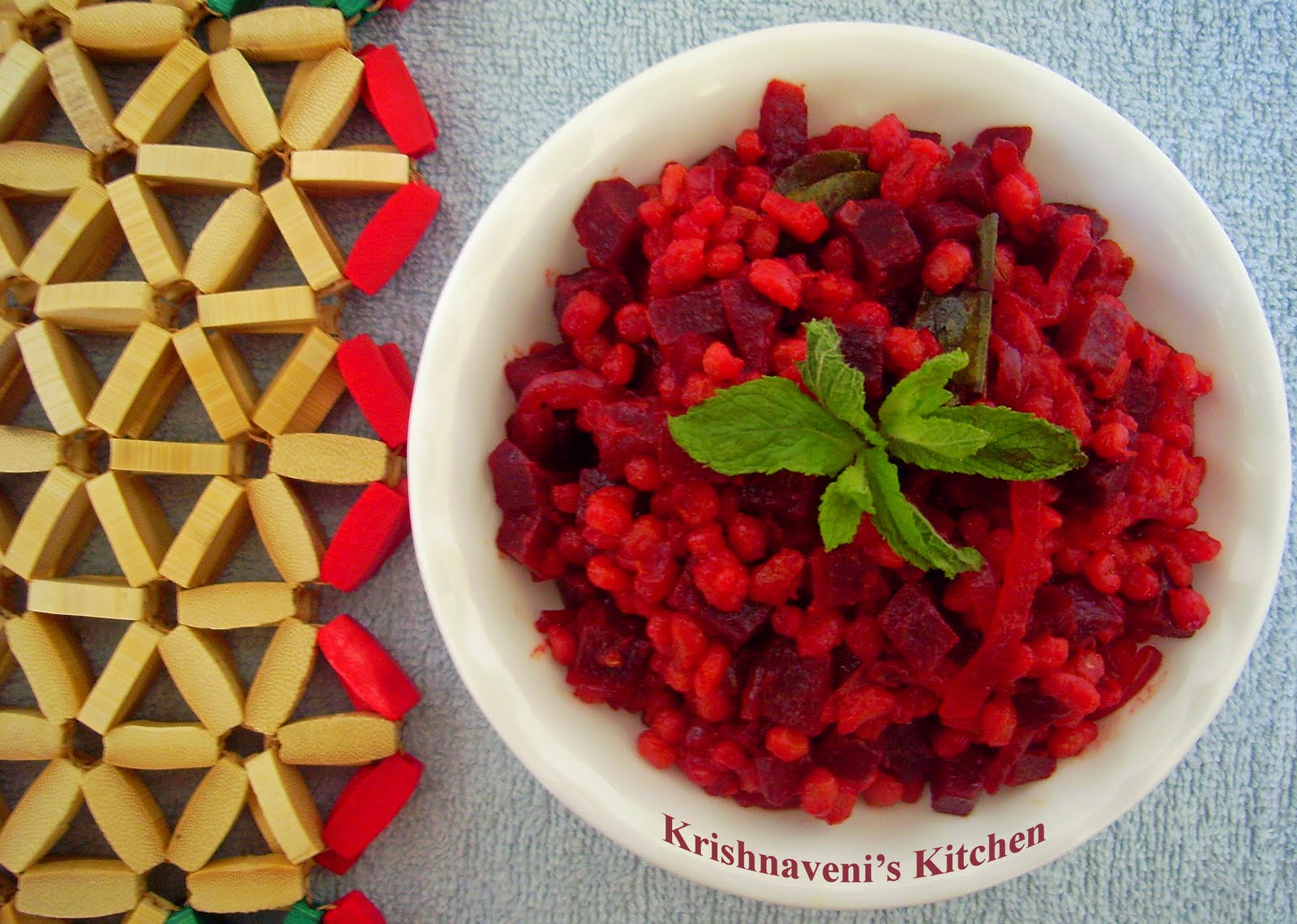 Krishnaveni's Kitchen: Barley and Masala Beetroot
