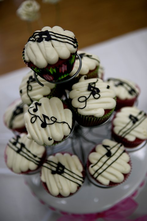 its a secret world: cupcake: musical notes