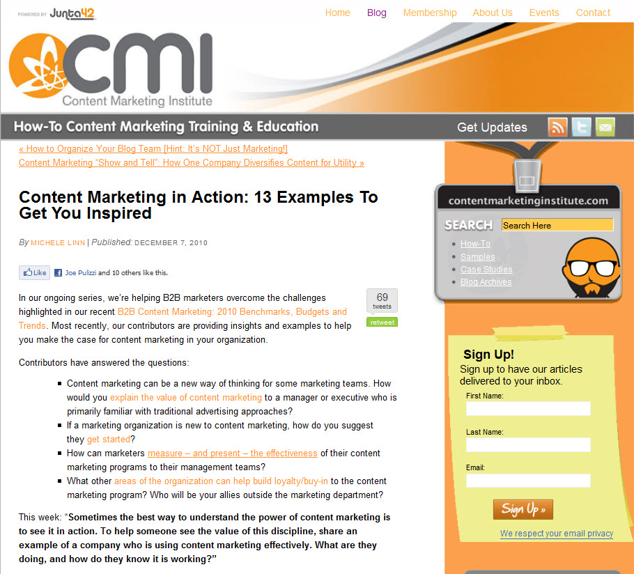 Simple Marketing Blog: 13 Inspiring Content Marketing Examples