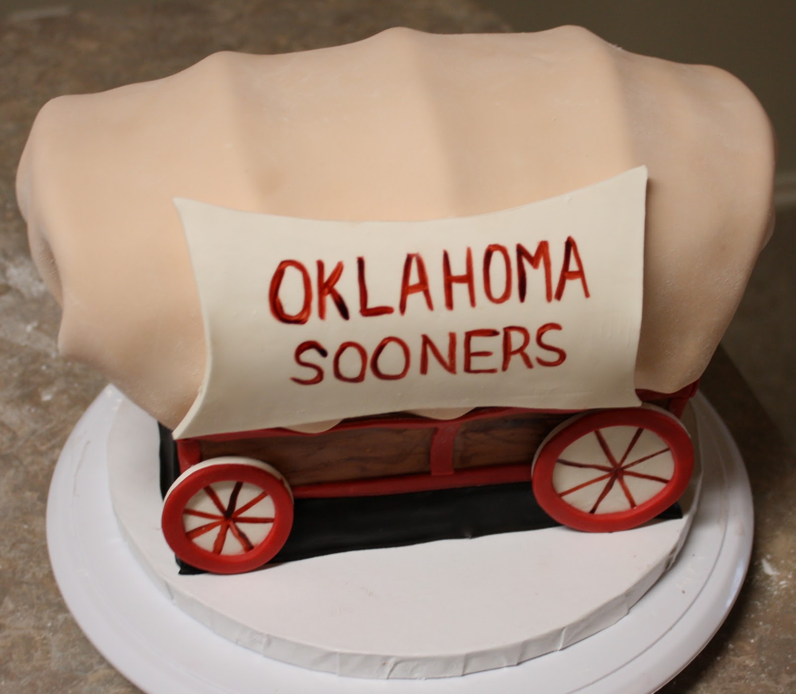 Baked Goods: OU themed birthday cake.