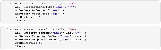 JAVA_MUNDO: CRITERIA (CRITERIOS)