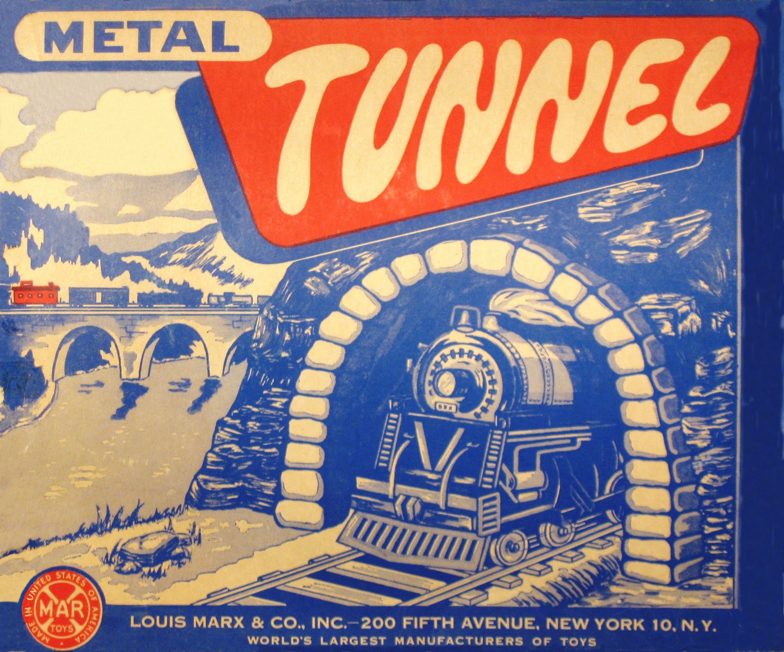 Toys and Stuff: Marx Tin Litho Train Tunnels