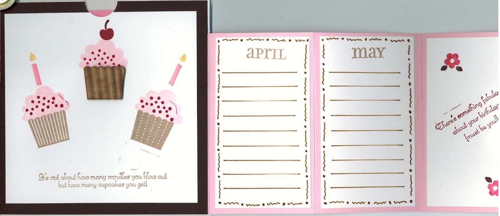 Scrappenings: BIRTHDAY CARD & CALENDAR
