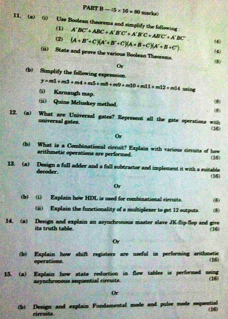 CS 1202 DIGITAL PRINCIPLES AND SYSTEMS DESIGN NOV/DEC 2009 previous ...
