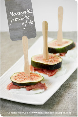 Mozzarella, prosciutto e fichi - il Gatto Goloso