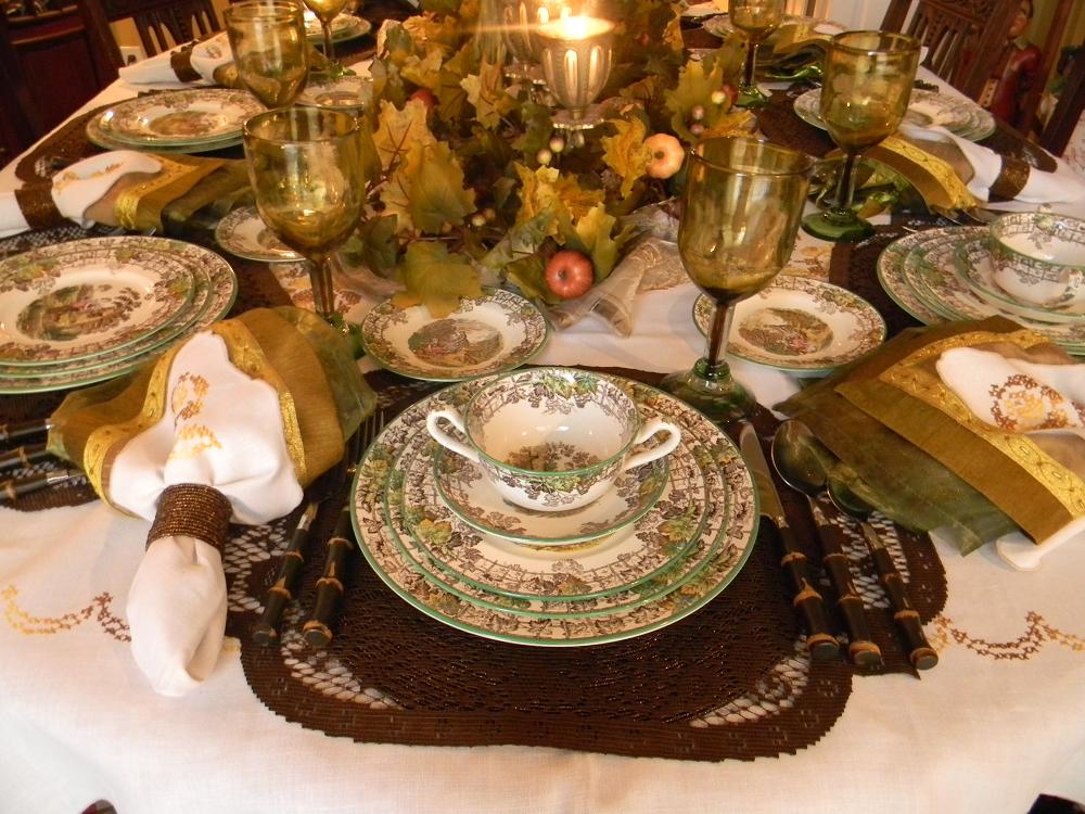 Spode Byron Tablescape ~ My Favorite Transferware
