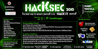 .: HackSEC 2010 - Ethical Hacking & Information Security Workshop at ...