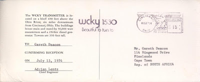 Cape Dx - Gary Deacon: WCKY Cincinnati OH 1530 kHz QSL