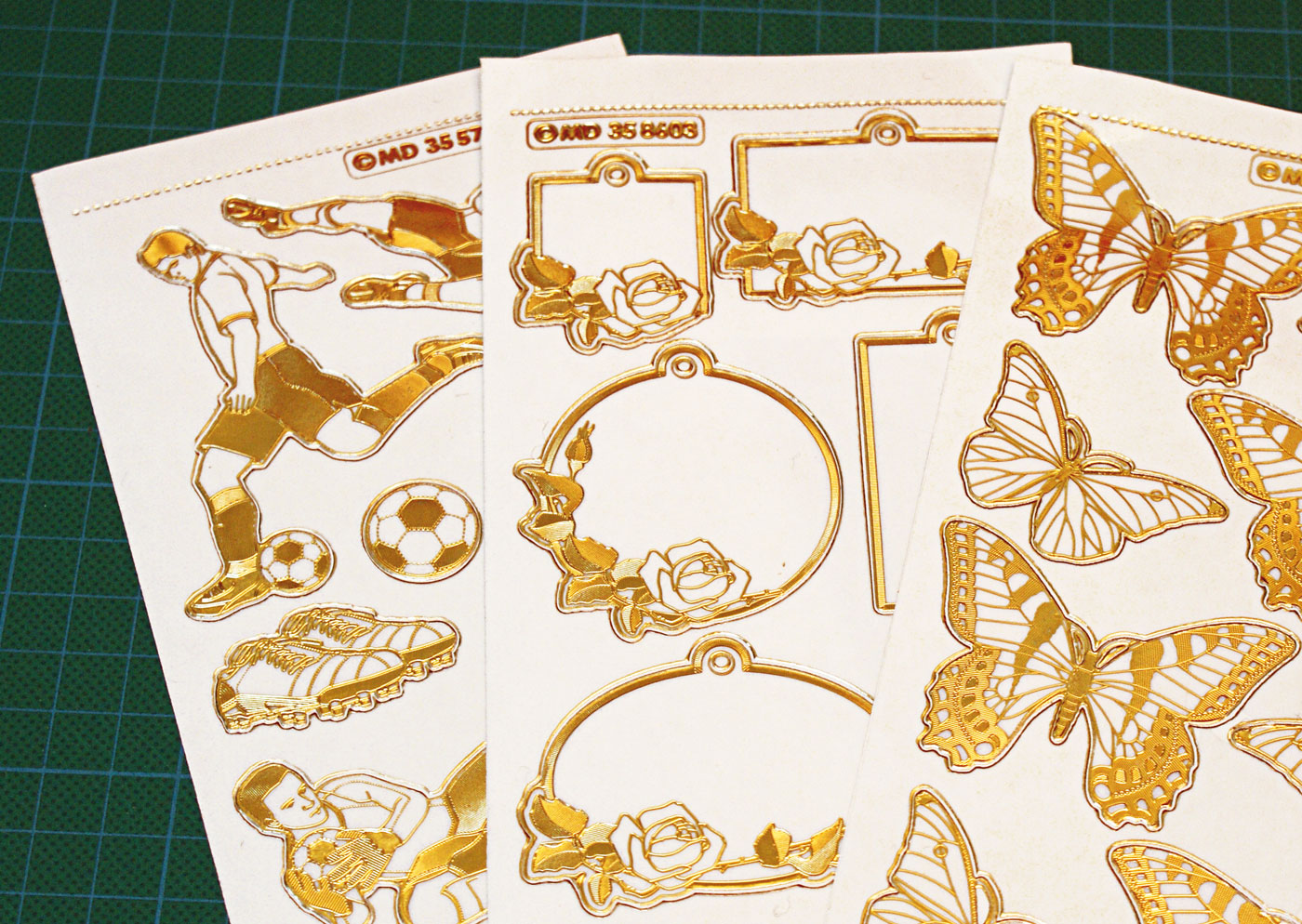 embossed photo stickers