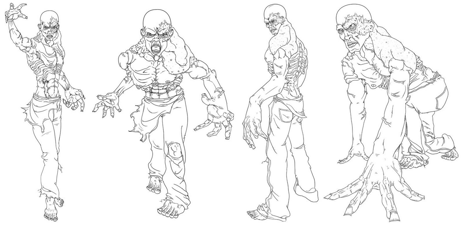 Digital Design: Line Art of Monster Character Designs