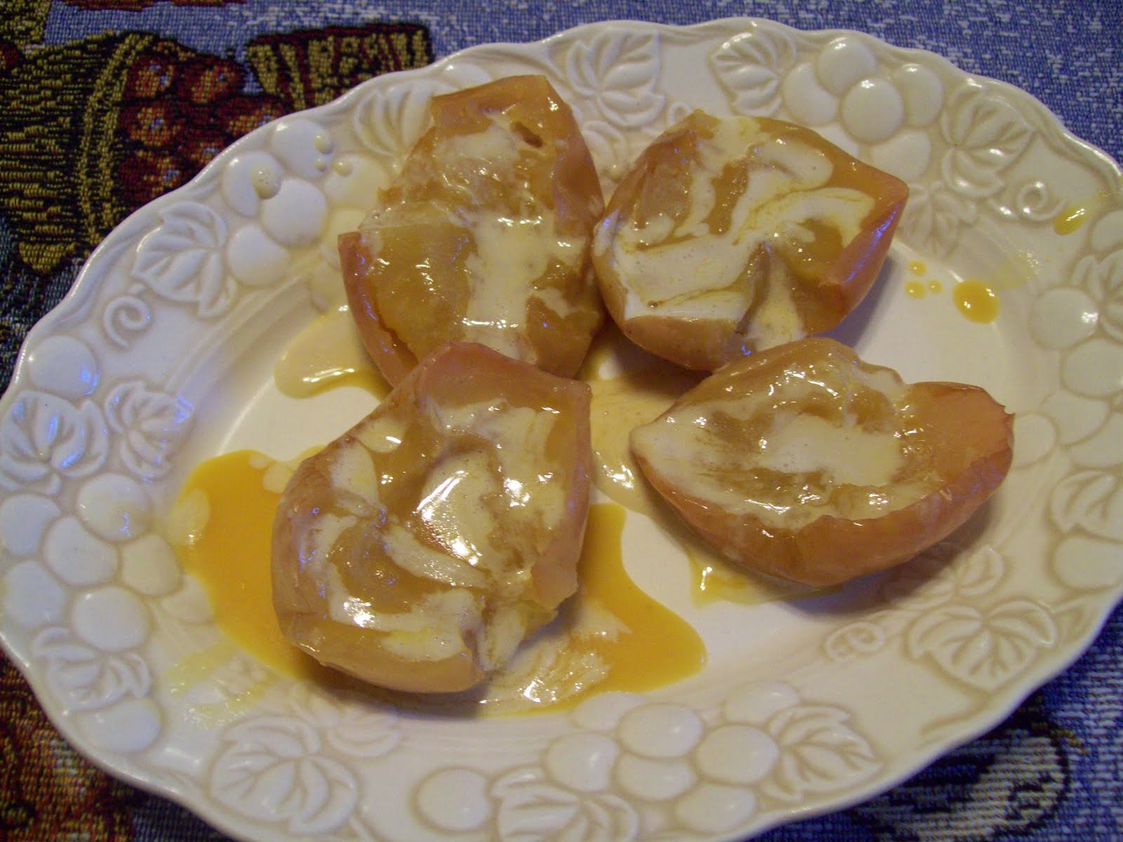 The Newfangled Country Gardener: Baked Apple Halves with Maple Cream ...