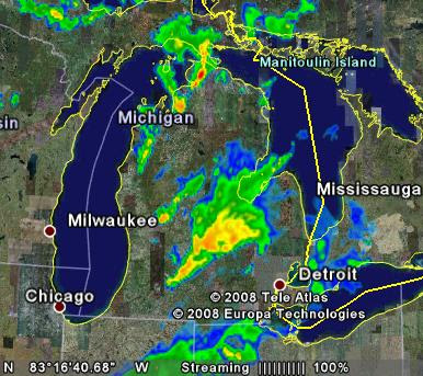 Brian's Flying Blog: Aviation Charts with Radar and Cloud Cover