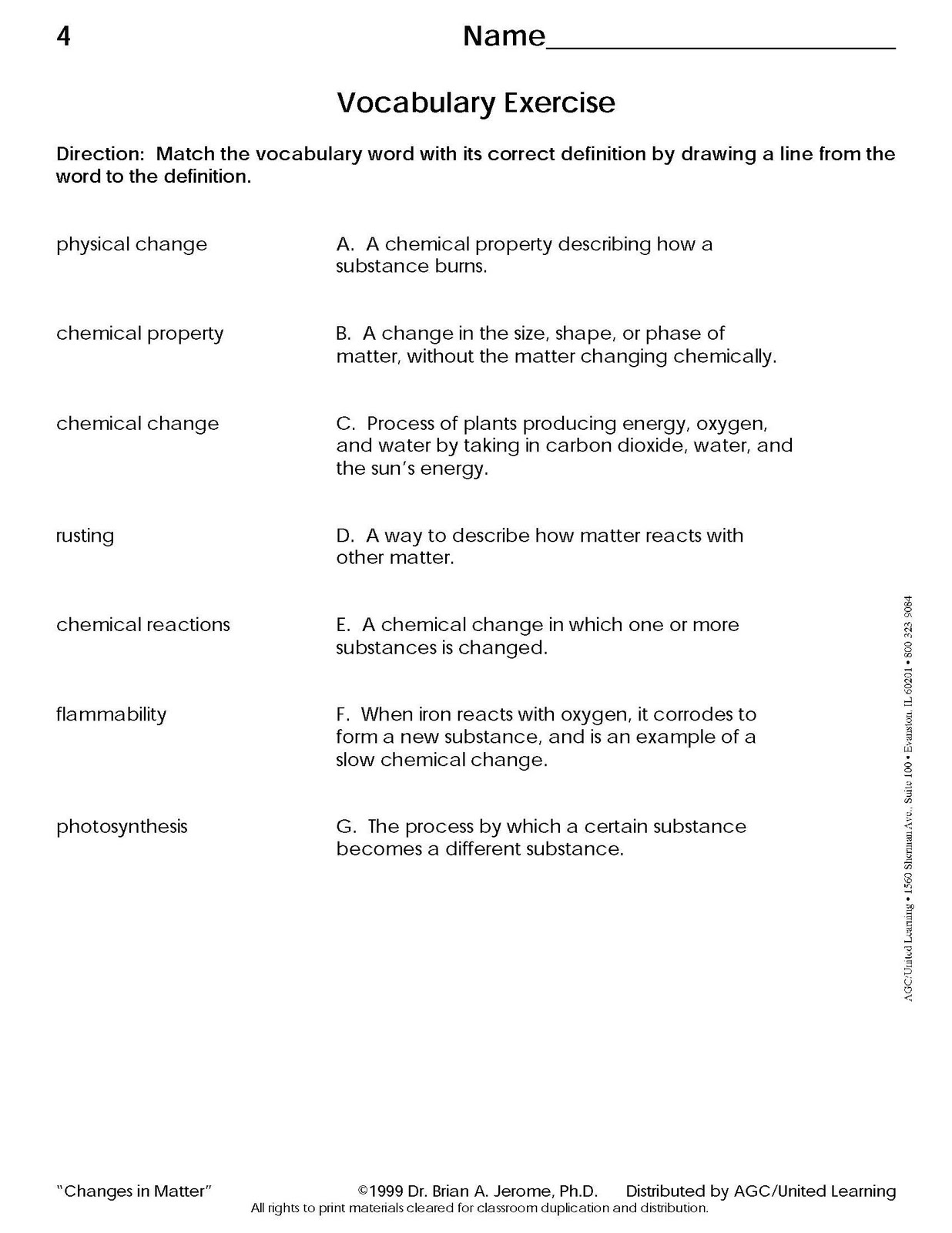 Fourth Grade Science