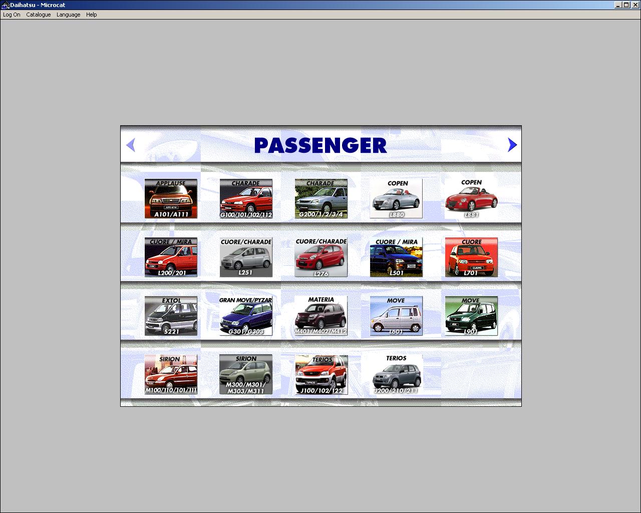 AutoParts Catalogs: DAIHATSU - ALL MARKETS (Microcat)