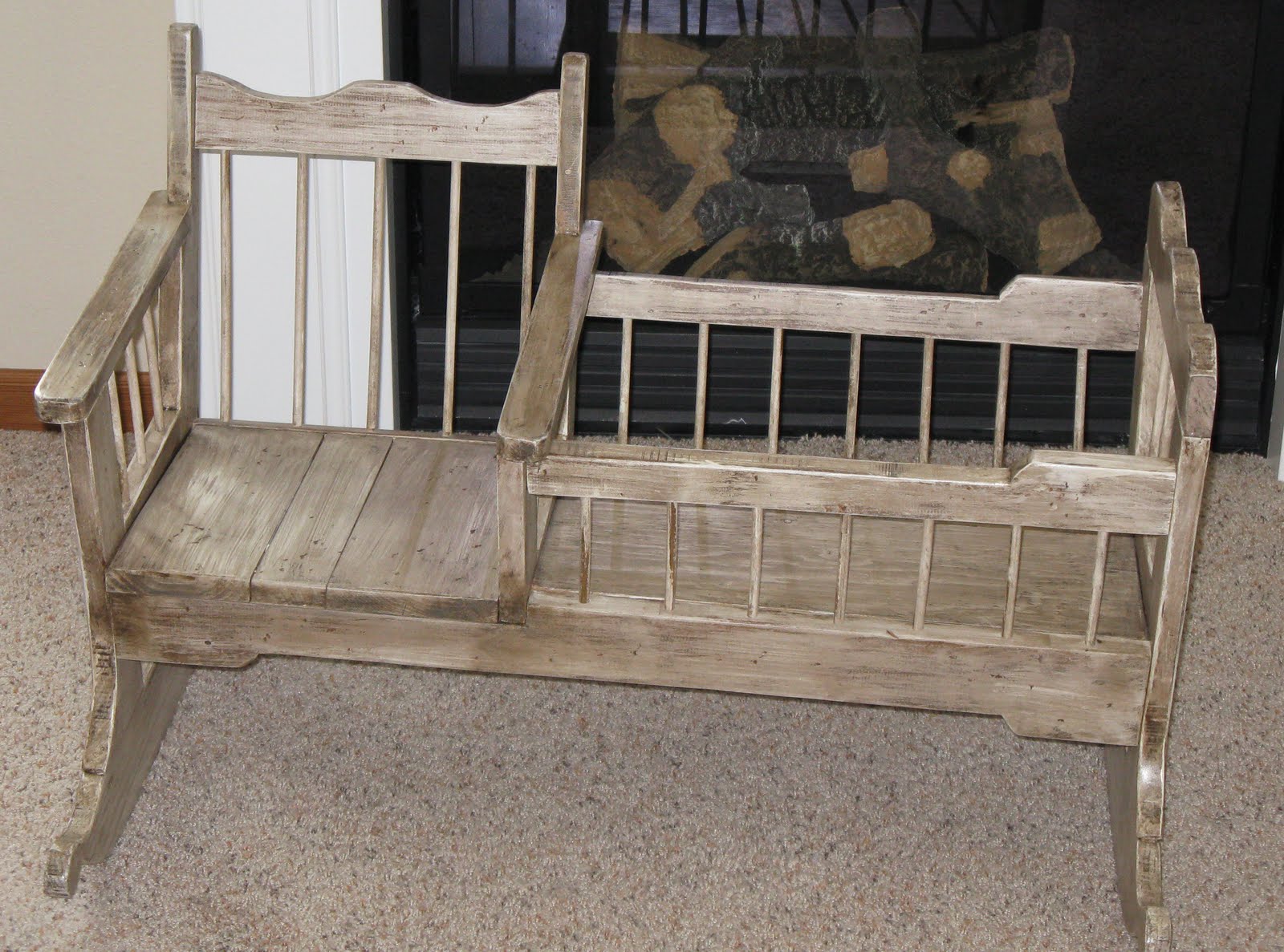 Rustic Woods: Chair & Cradle Rocker for baby dolls