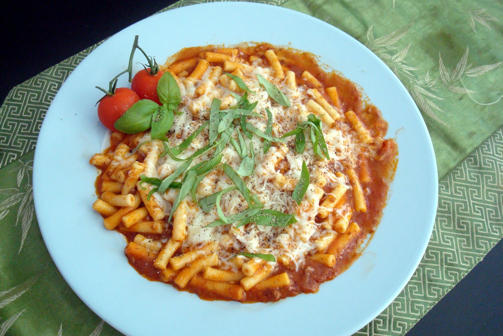 Instant Haute Meal: Chef Boyardee Beefaroni with Fresh Mozzarella and Basil