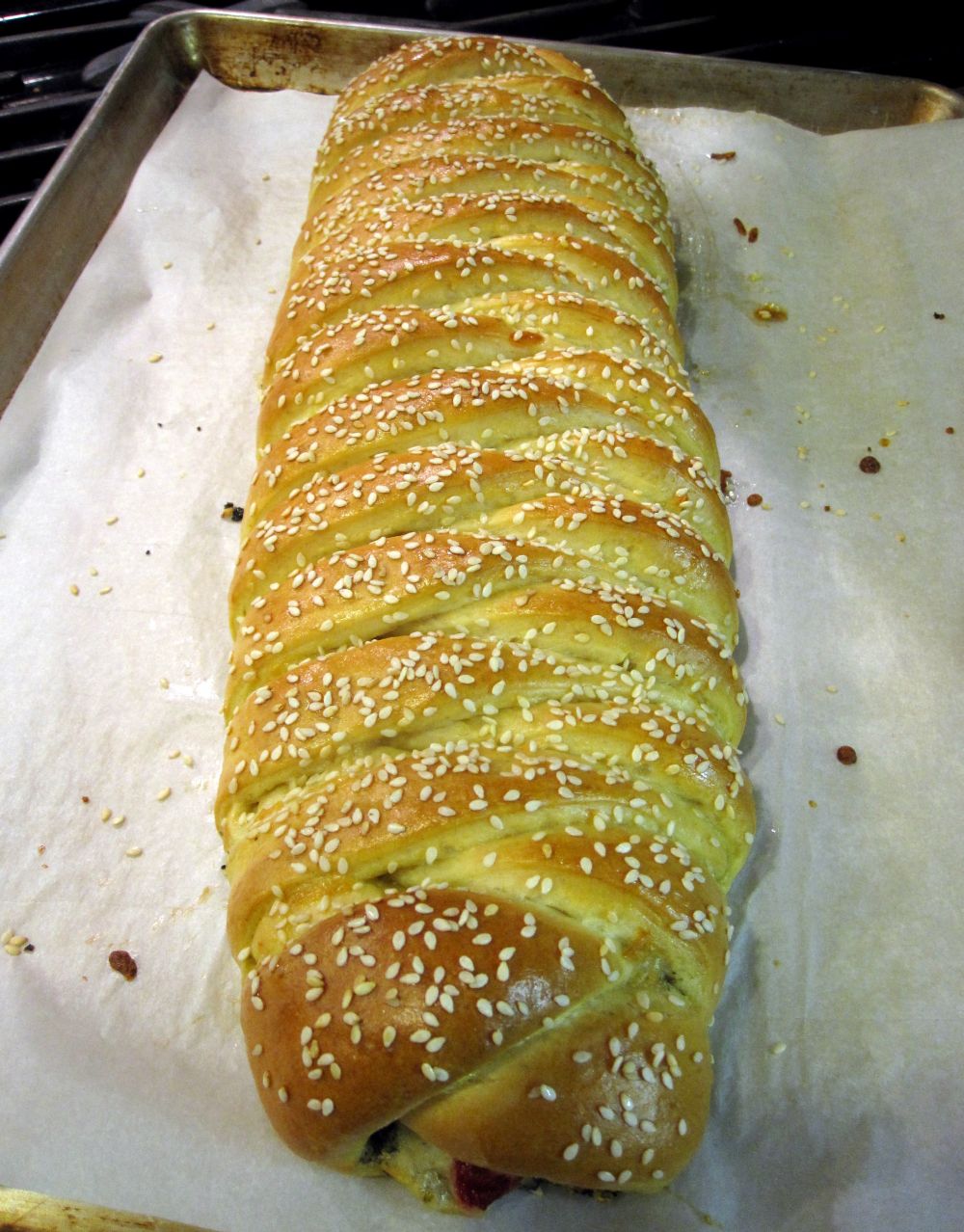 Happy Go Marni: White, Red, and Green Italian Braid Featuring a Pesto ...