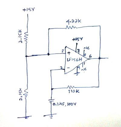 Cool-Emerald: Astable Multivibrator using Op-amp