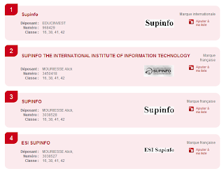 SUPINFO Facts: Les marques de SUPINFO, ESI SUPINFO et la société EDUCINVEST