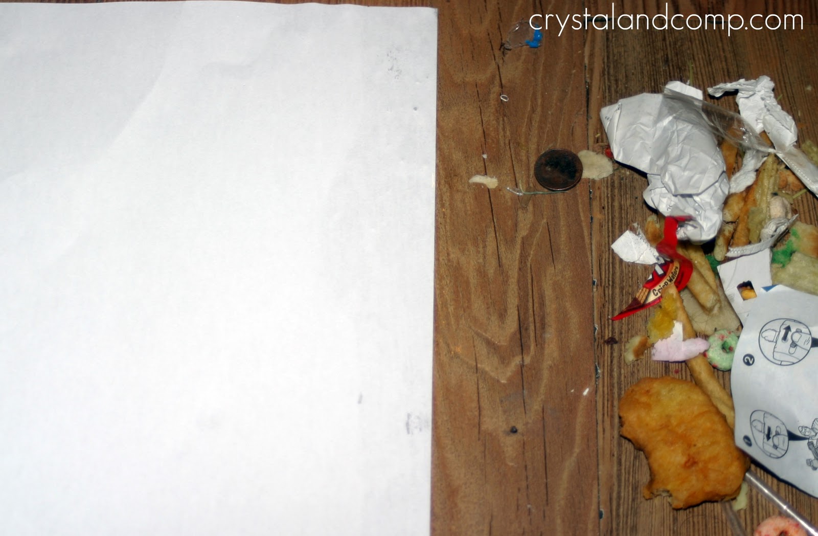 A Makeshift Dust Pan - CrystalandComp.com