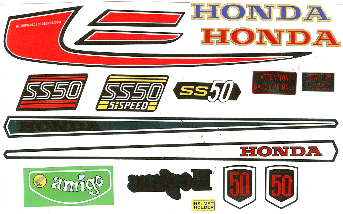 MotorParade: HONDA STICKERS