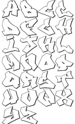 Graffiti Tagging Alphabet Letters