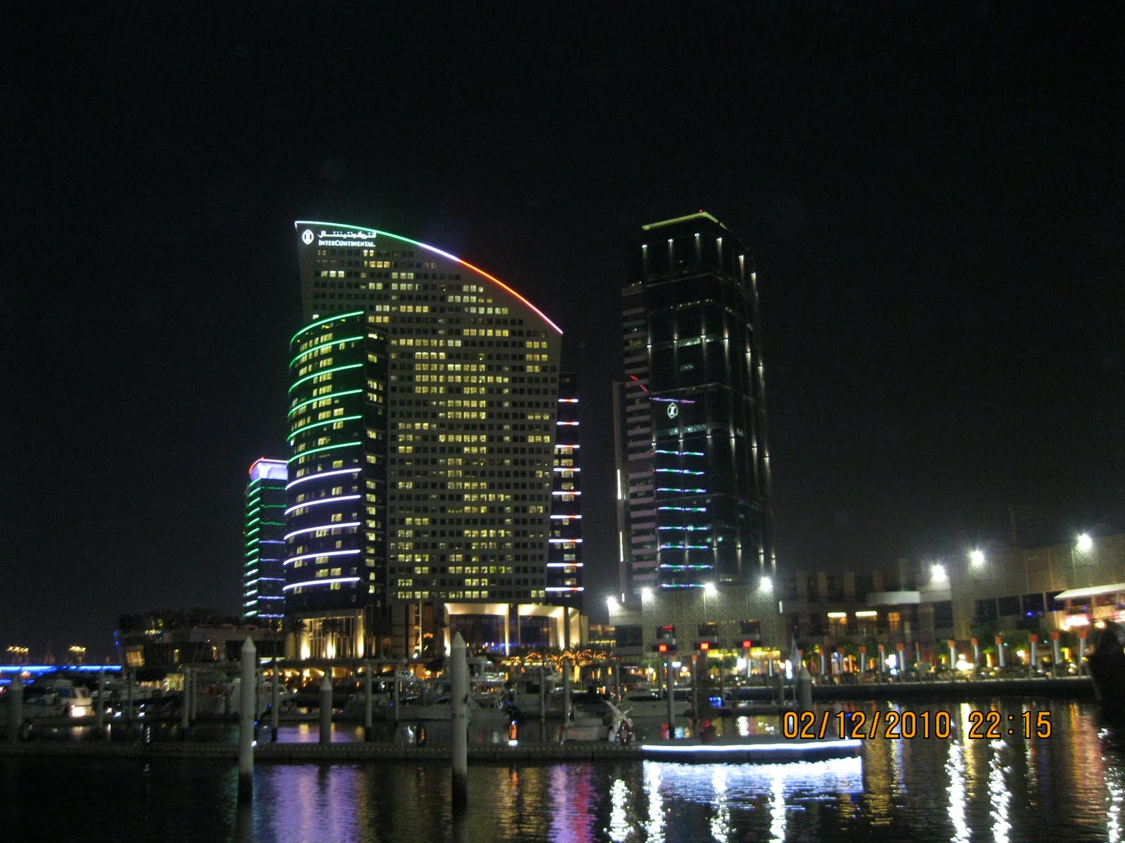 Lucie Dubai desert adventure: Night seaview near intercontinental hotel ...