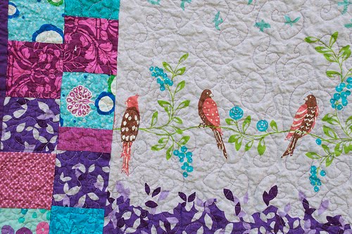 Quilt Story: Love birds wedding quilt from Pickledish...