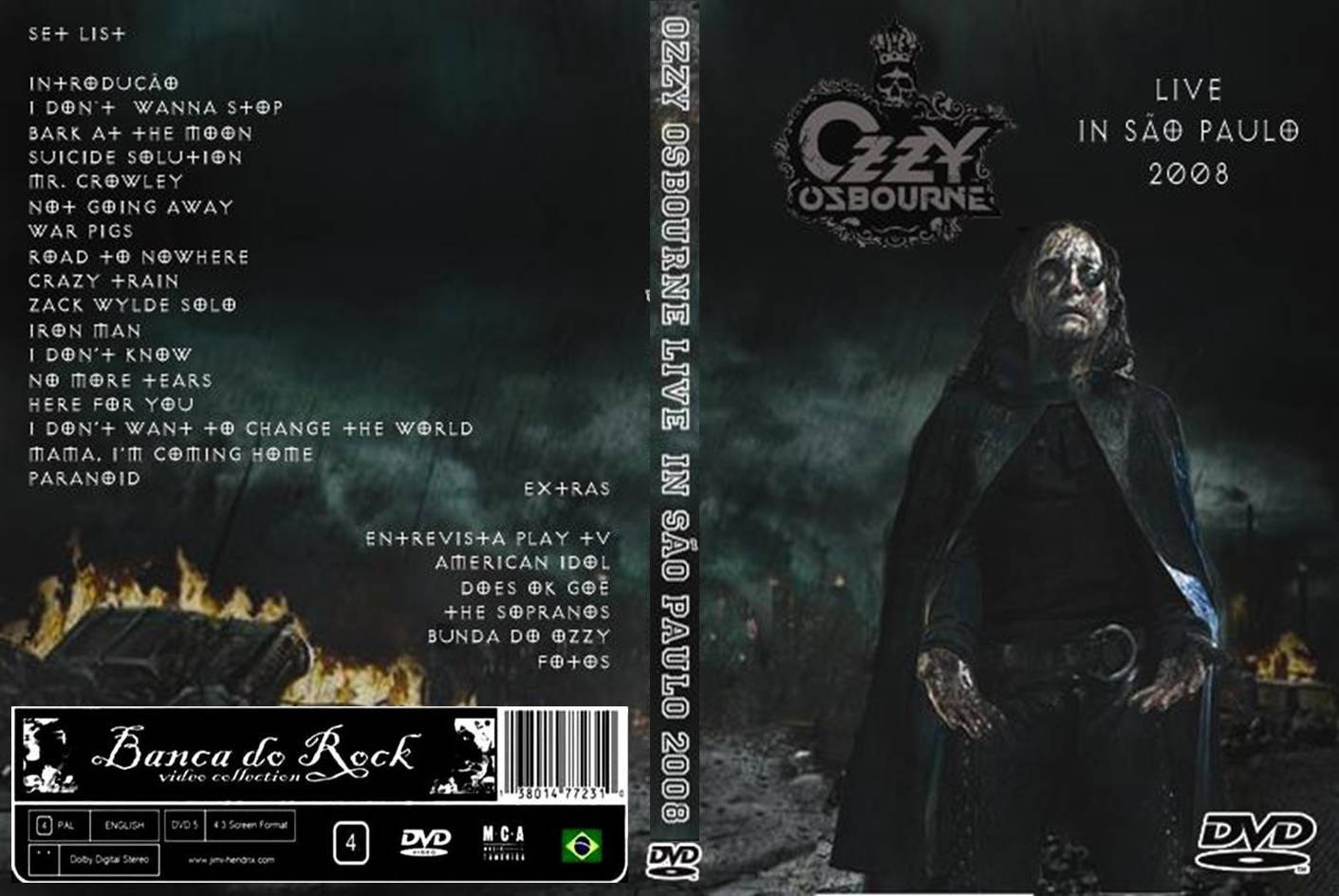 BANCA DO ROCK Rock Concert DVD: 1338 - DVD OZZY OSBOURNE 2008 - BOOTLEG