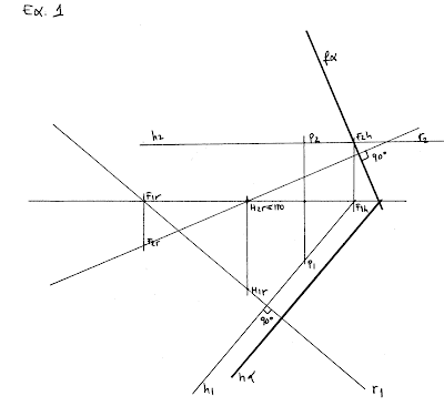 Geometria Descritiva - ESIDM: PERPENDICULARIDADE e ORTOGONALIDADE - 11ºB
