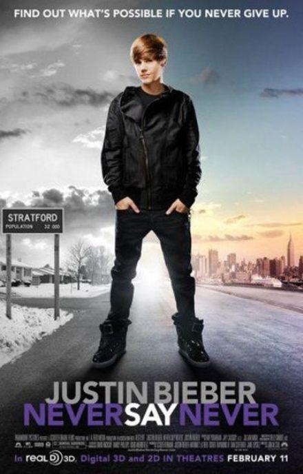 Justin Bieber "NEVER SAY NEVER" Poster ~ DISNEY STAR UNIVERSE