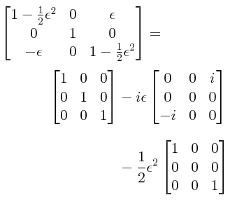 La Mecánica Cuántica: La matriz generadora de rotación