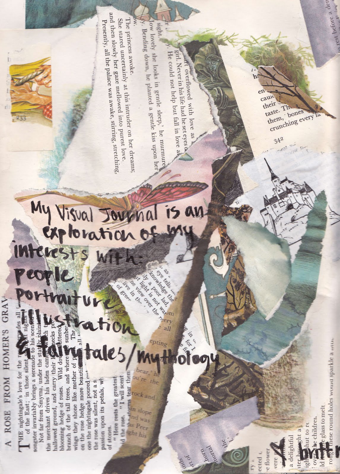 Process to Finish: brittney's title page, collection, and mind maps