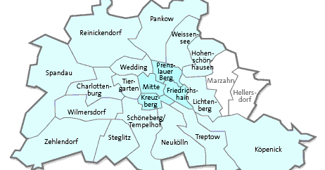 Berlin Stadsdelar Karta | Karta