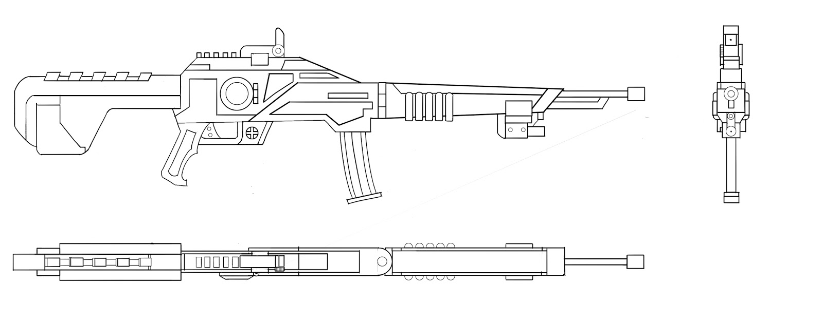 Zenkail's Mind: Concept Art Assault Rifle Design