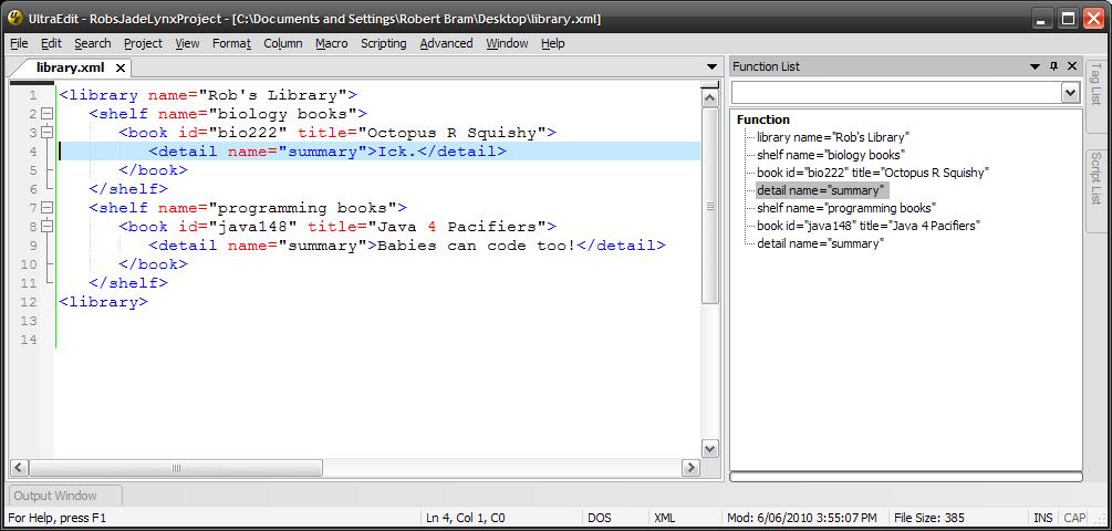 Learn to use UltraEdit's Function List