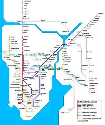 Mumbai Train Map - very useful | मन माझे .....