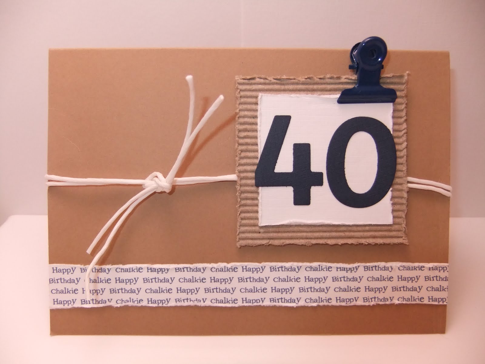A Day in the Life of a Craft Fairy...: 40th Birthday Card for a Man
