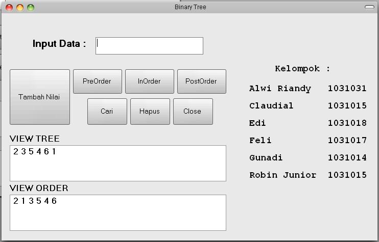 Binary Tree Struktur Data: POHON BINER ( BINARY TREE )