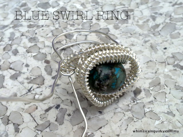 WHIMSICALNQUIRKY TUTORIAL: The making of - Blue Swirl Ring