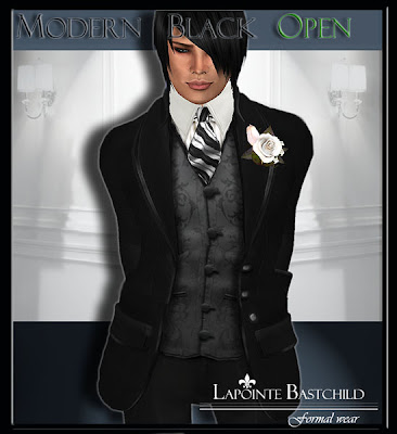 LAPOINTE AND BASTCHILD: "Modern Black Open" Tuxedos Now In Store!!!