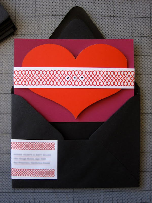Black*Eiffel: Heart Invitations