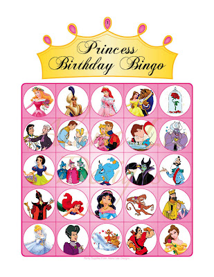 Alana Lee Designs ~ Designs with Personality: Princess Bingo Game